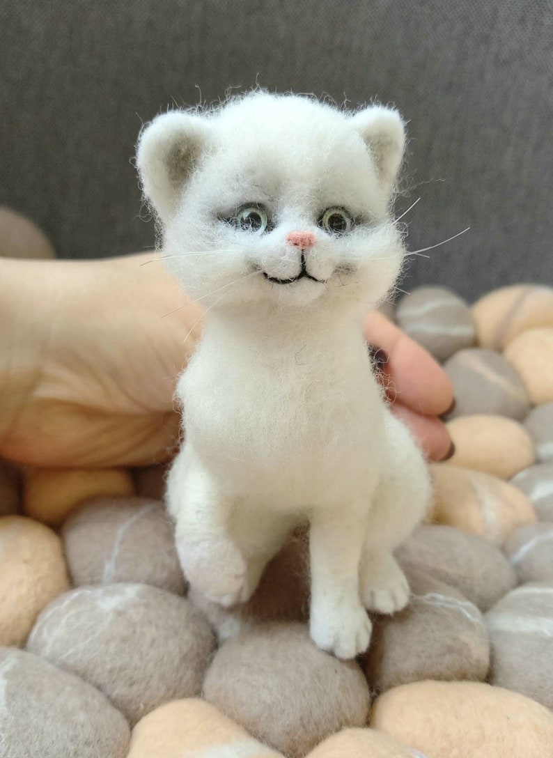 Felted Animals Needle Felted Cat Felt Cat Neddle Felted Kitten - Etsy