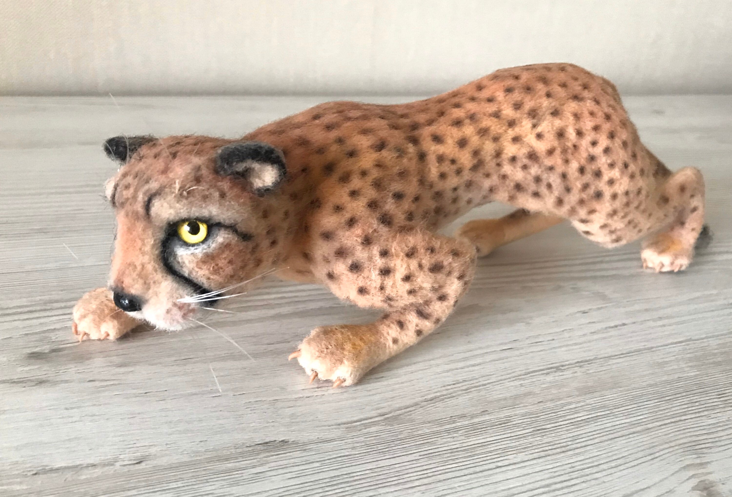 Needle Felted Cheetah Needle Felted Animal Cheetah Gift Animal - Etsy
