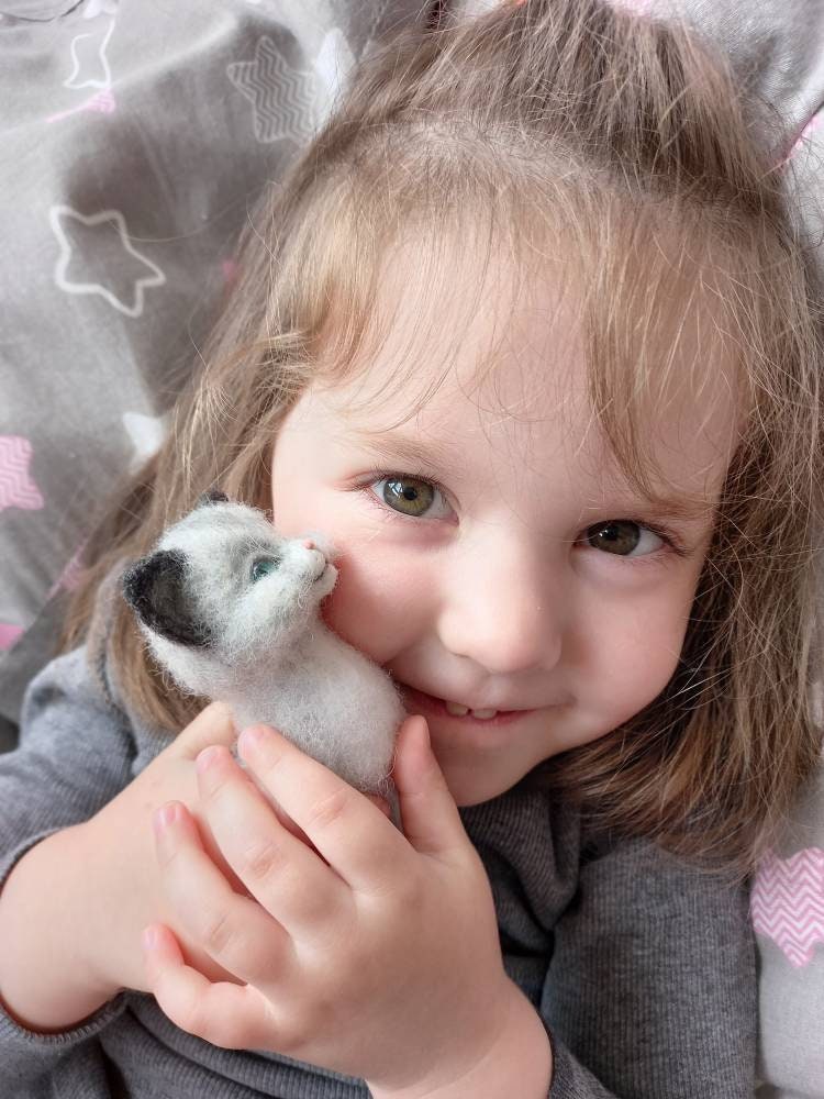 Felted Animals Needle Felted Cat Felt Cat Neddle Felted Kitten - Etsy