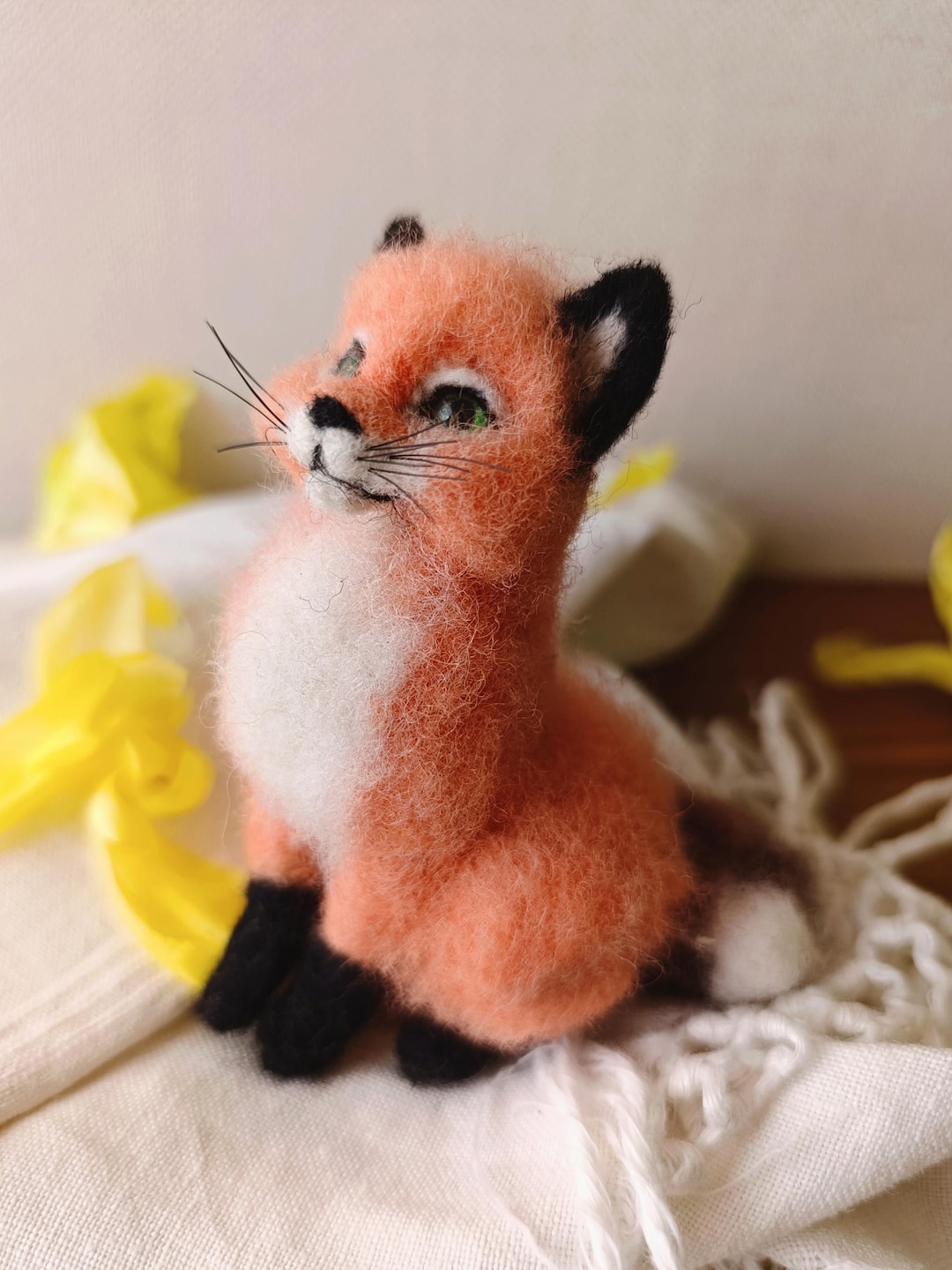 Needle Felted Foxy, Felt Fox Miniatures, Needle Felted Animal, Wool ...