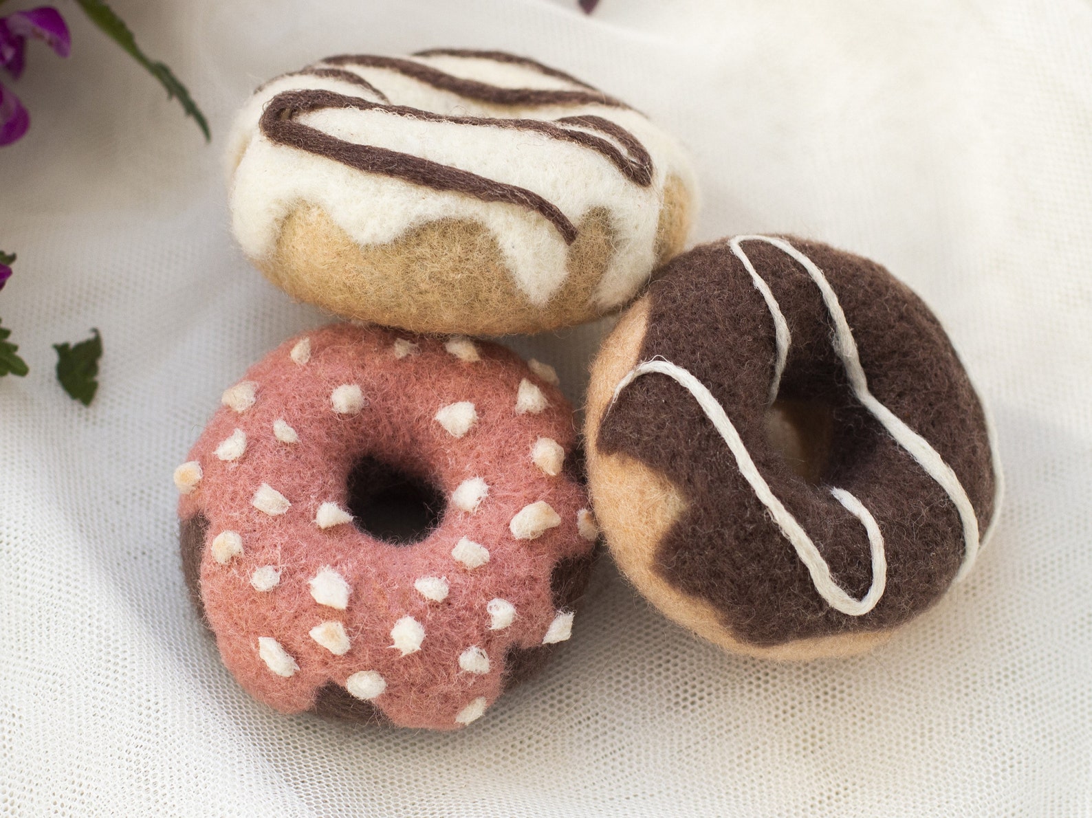 Felted Donuts Eco-freindly Home Docor Felt Summer Decor Needle | Etsy