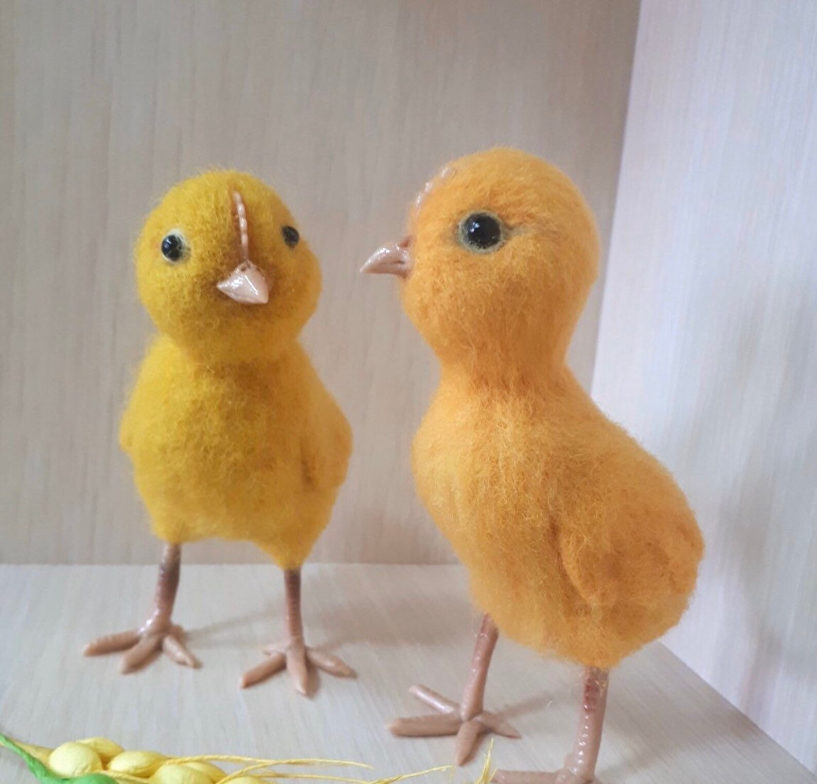 Set of Two Felted Chickens Needle Felted Bird Needle Felted - Etsy