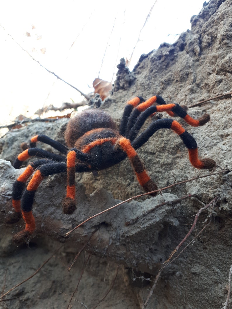 Needle Felted Spider Woolen Sculpture Spider Lovers Gift - Etsy