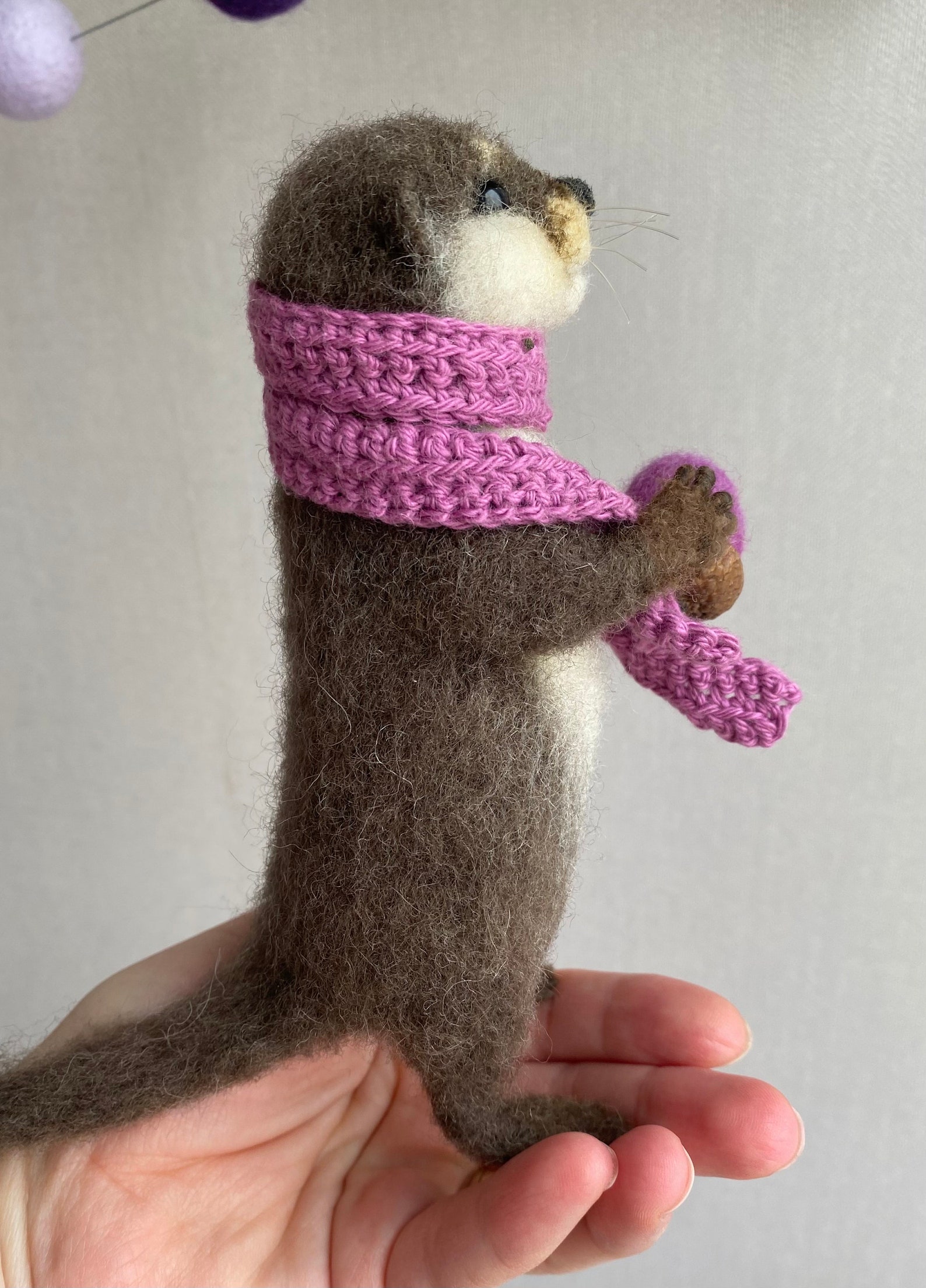 Needle Felted Otter: Handmade Otter Figurine, Animal Lover Gift - Etsy