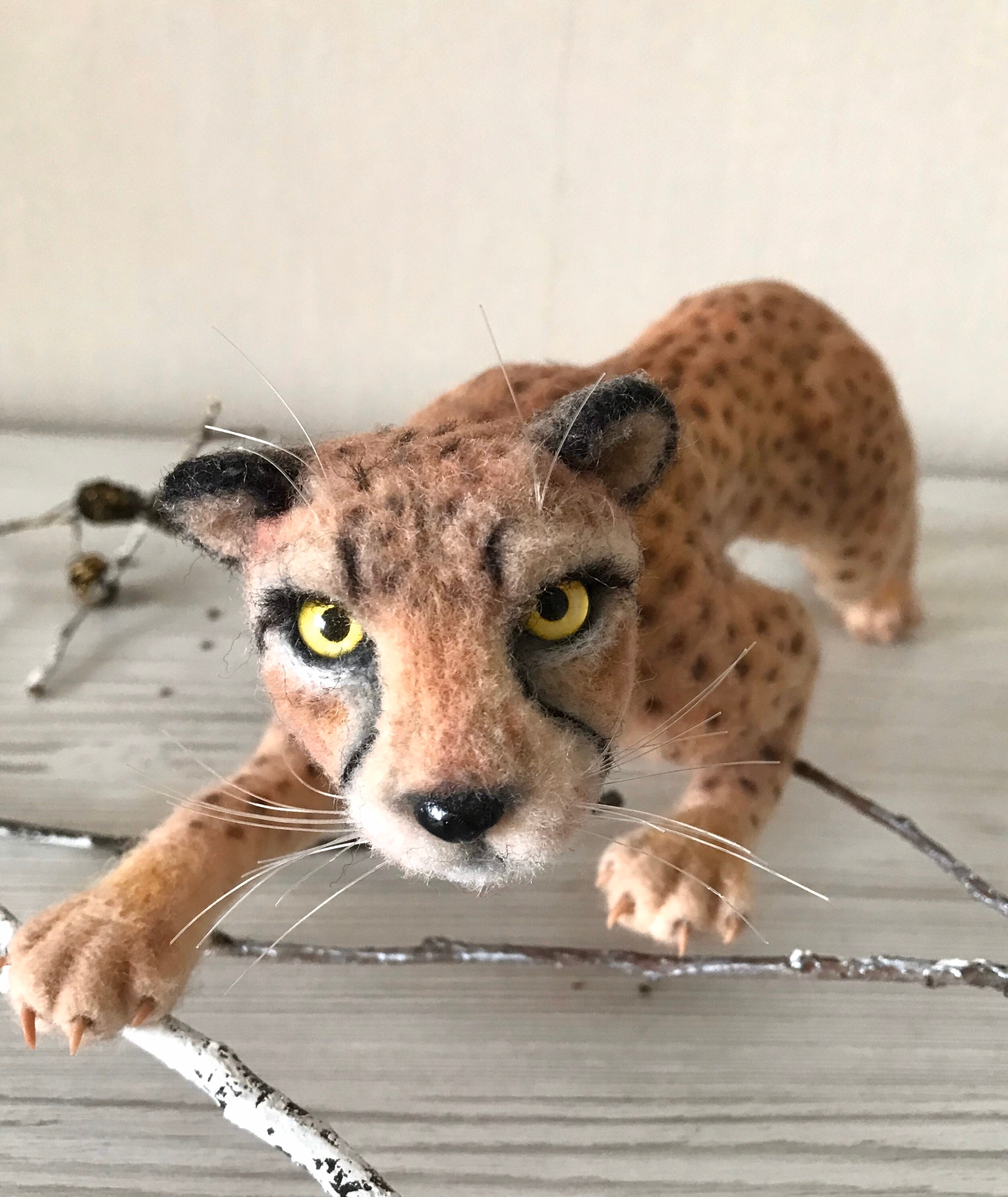 Needle Felted Cheetah Needle Felted Animal Cheetah Gift Animal - Etsy