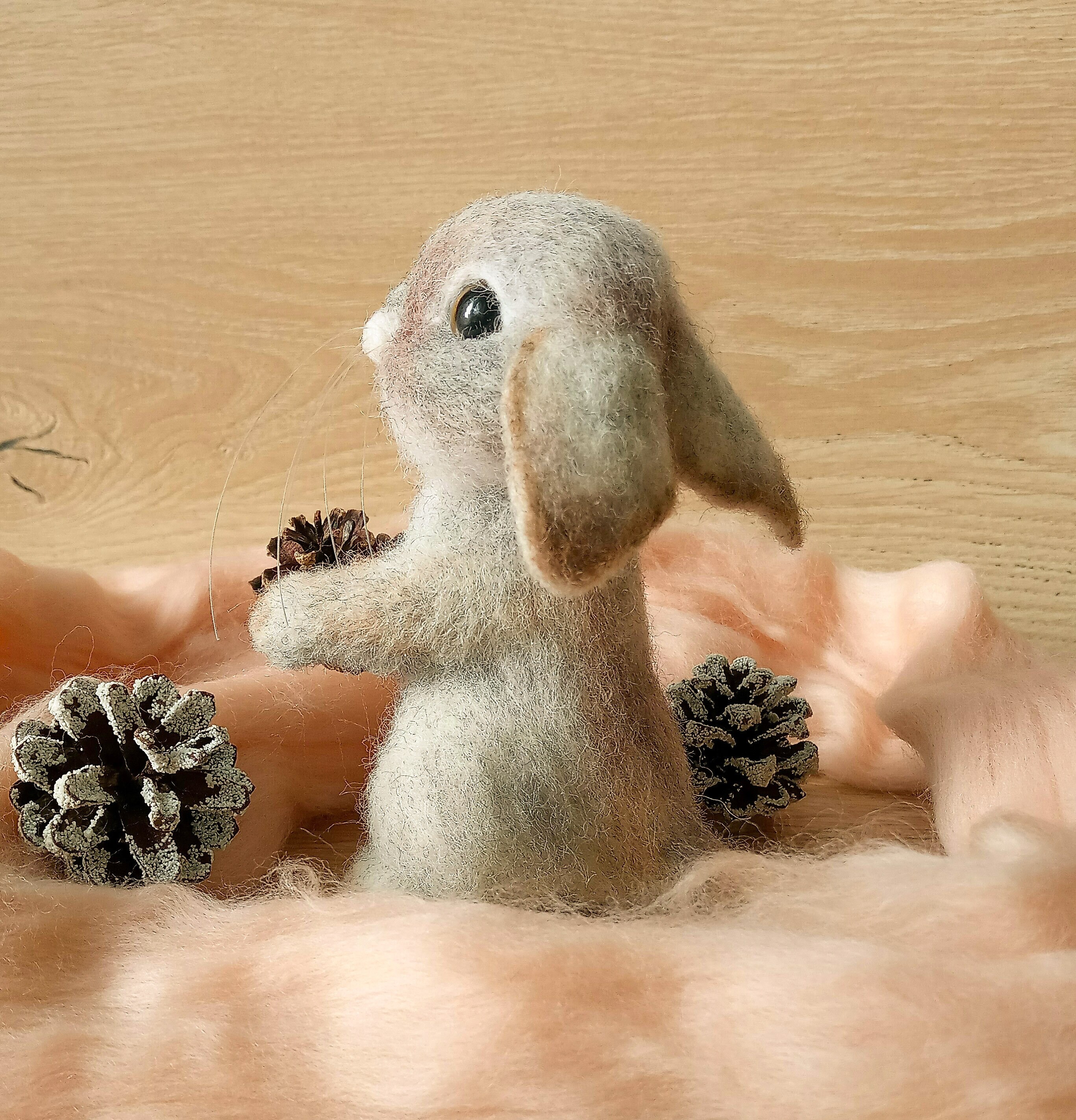 Felted Animals Needle Felted Bunny Felt Rabbit Hare Felted - Etsy