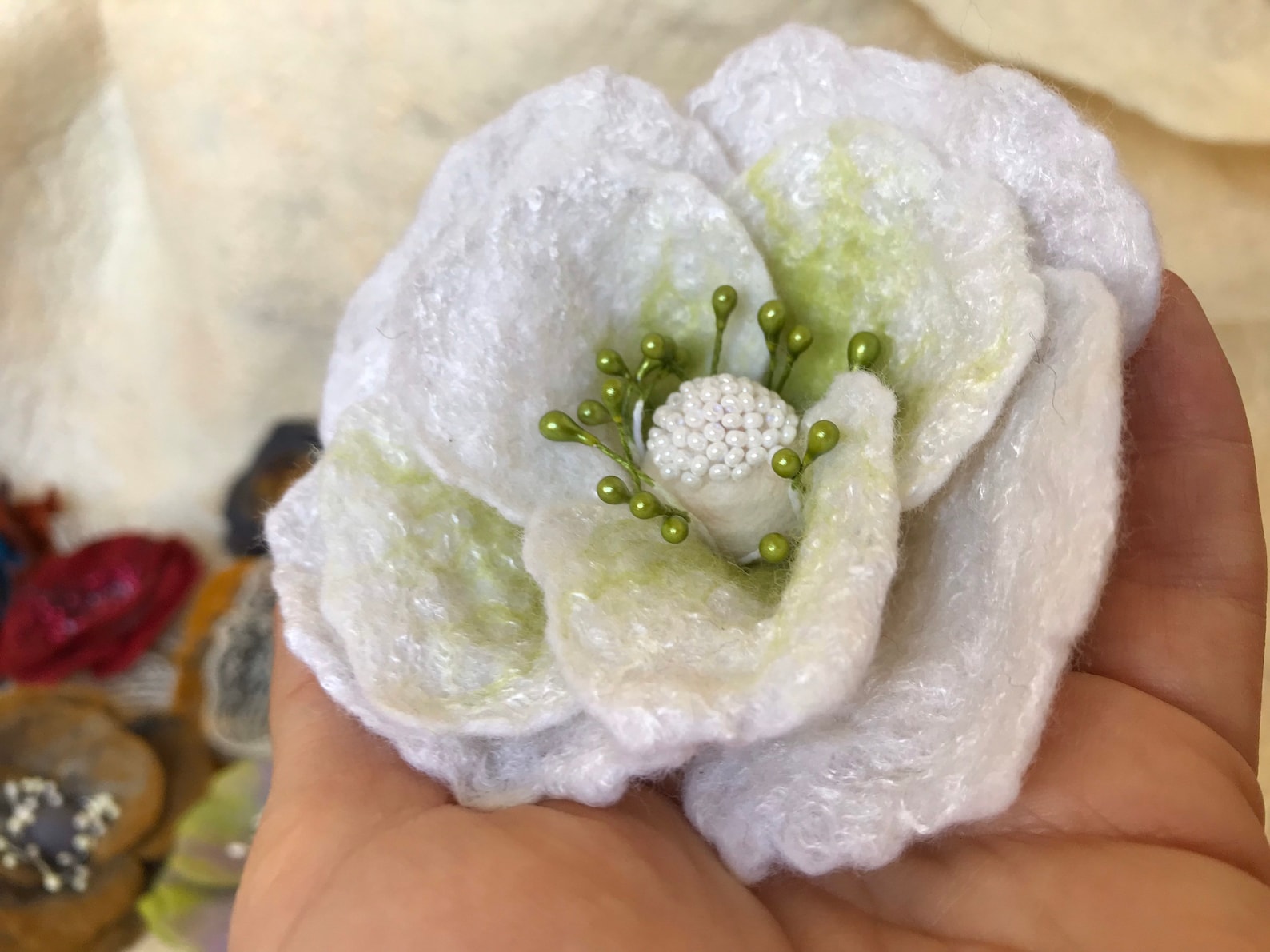 Set of 10 Felted Brooches Custom Felt Brooches Felted Flower | Etsy