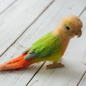 Needle Felted Parrot Felted Bird Felt Parrot Sculpture Parrot - Etsy