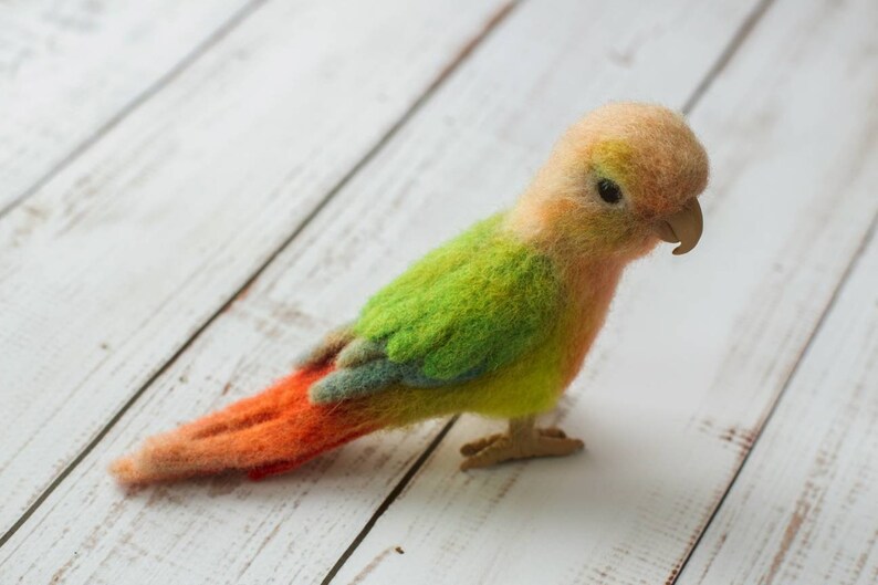 Needle Felted Parrot Felted Bird Felt Parrot Sculpture Parrot - Etsy