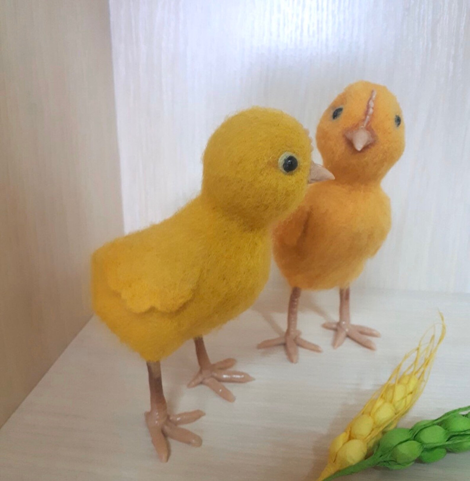 Set of Two Felted Chickens Needle Felted Bird Needle Felted | Etsy