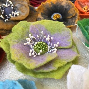 Set of 10 Felted Brooches Custom Felt Brooches Felted Flower | Etsy