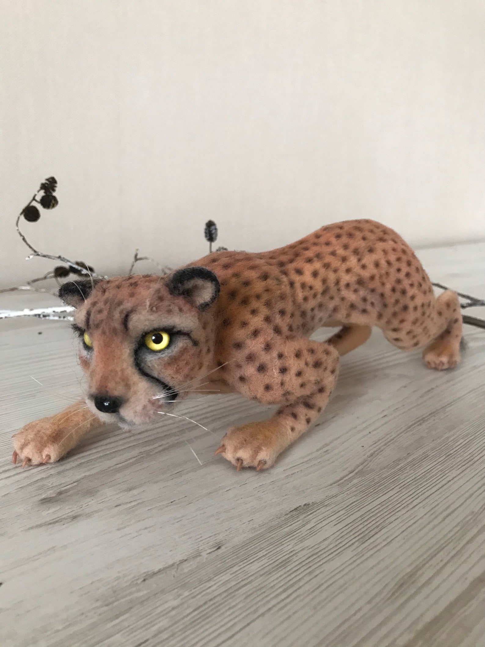 Needle Felted Cheetah Needle Felted Animal Cheetah Gift Animal | Etsy