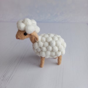 Needle Felted Sheep Felted Animal Figure Needle Feltsheep Wool Felt ...