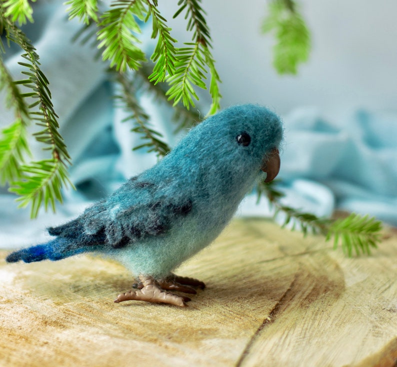 Needle Felted Parrot Felted Bird Felt Parrot Sculpture Green - Etsy