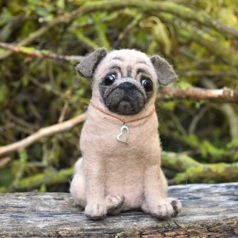 Felt Pug - Etsy
