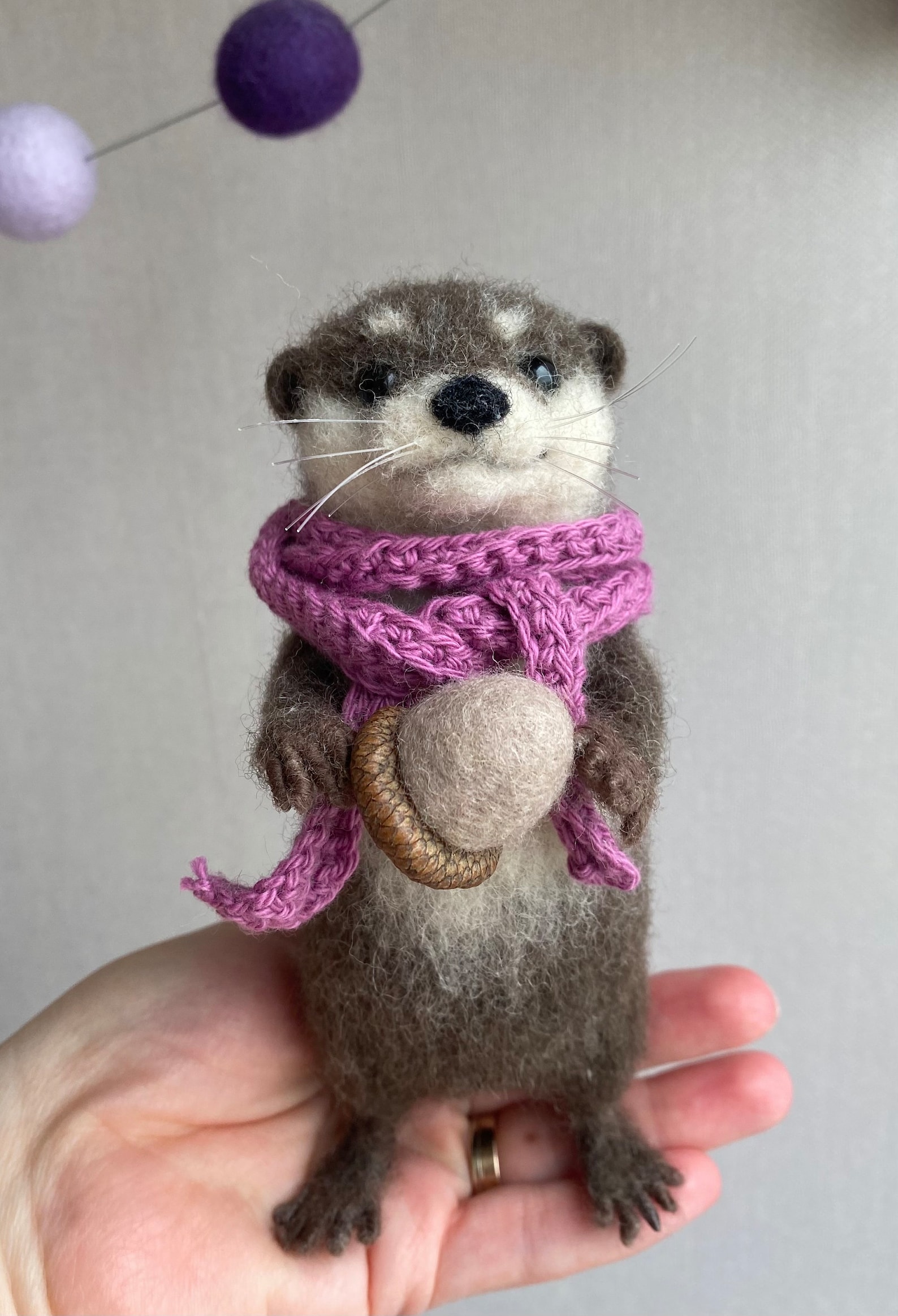 Needle Felted Otter: Handmade Otter Figurine, Animal Lover Gift - Etsy
