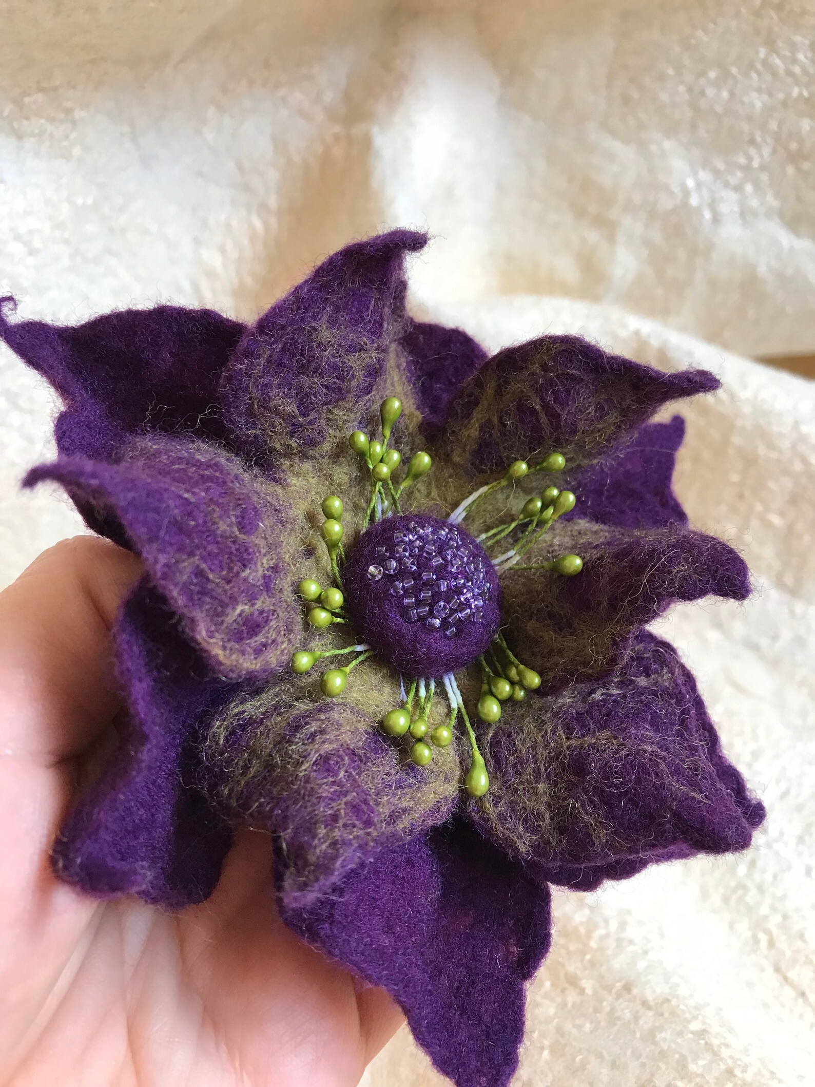 Set of 10 Felted Brooches Custom Felt Brooches Felted Flower | Etsy