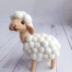 Needle Felted Sheep Felted Animal Figure Needle Feltsheep Wool Felt ...