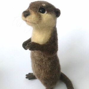 Felted Otter, Needle Felted Animal, Wool Felt Otter, Needle Felted ...