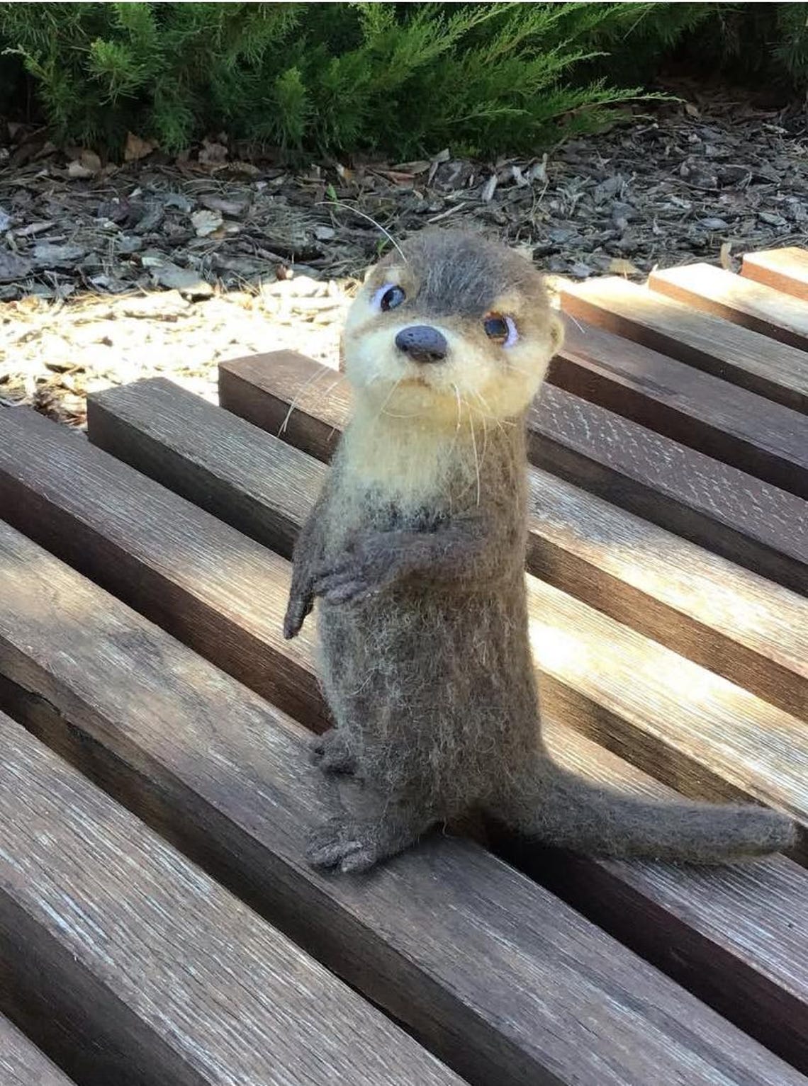 Needle Felted Otter: Handmade Otter Figurine, Animal Lover Gift - Etsy