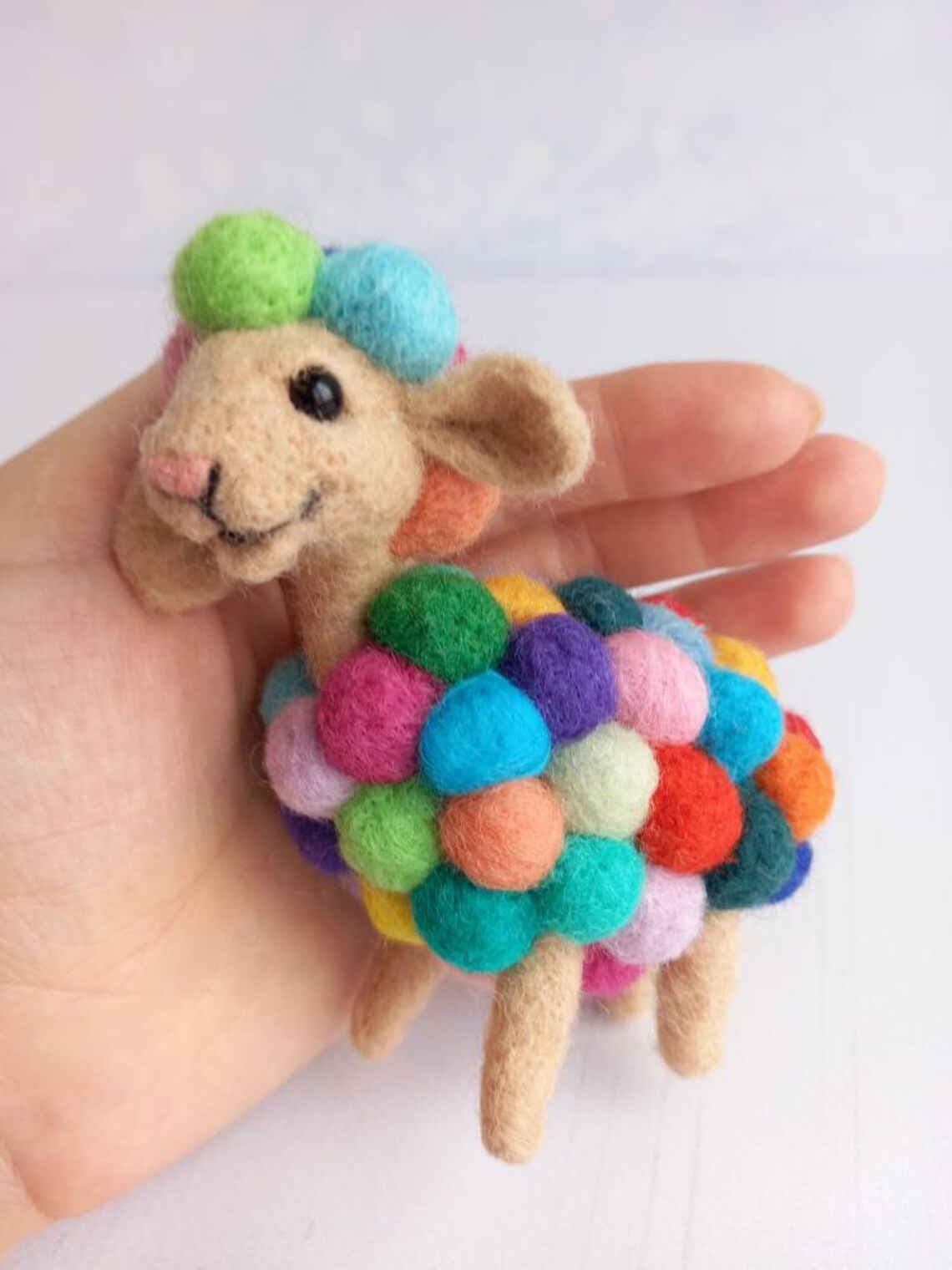 Needle Felted Sheep Felted Animal Figure Needle Feltsheep Wool - Etsy