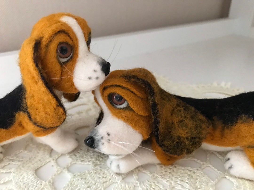 Set of Two Felted Dogs Felt Dog Needle Felted Puppies Needle Felted ...
