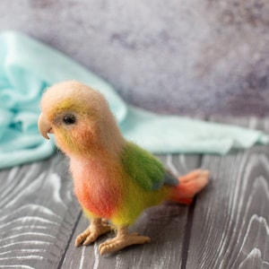 Needle Felted Parrot Felted Bird Felt Parrot Sculpture Parrot - Etsy