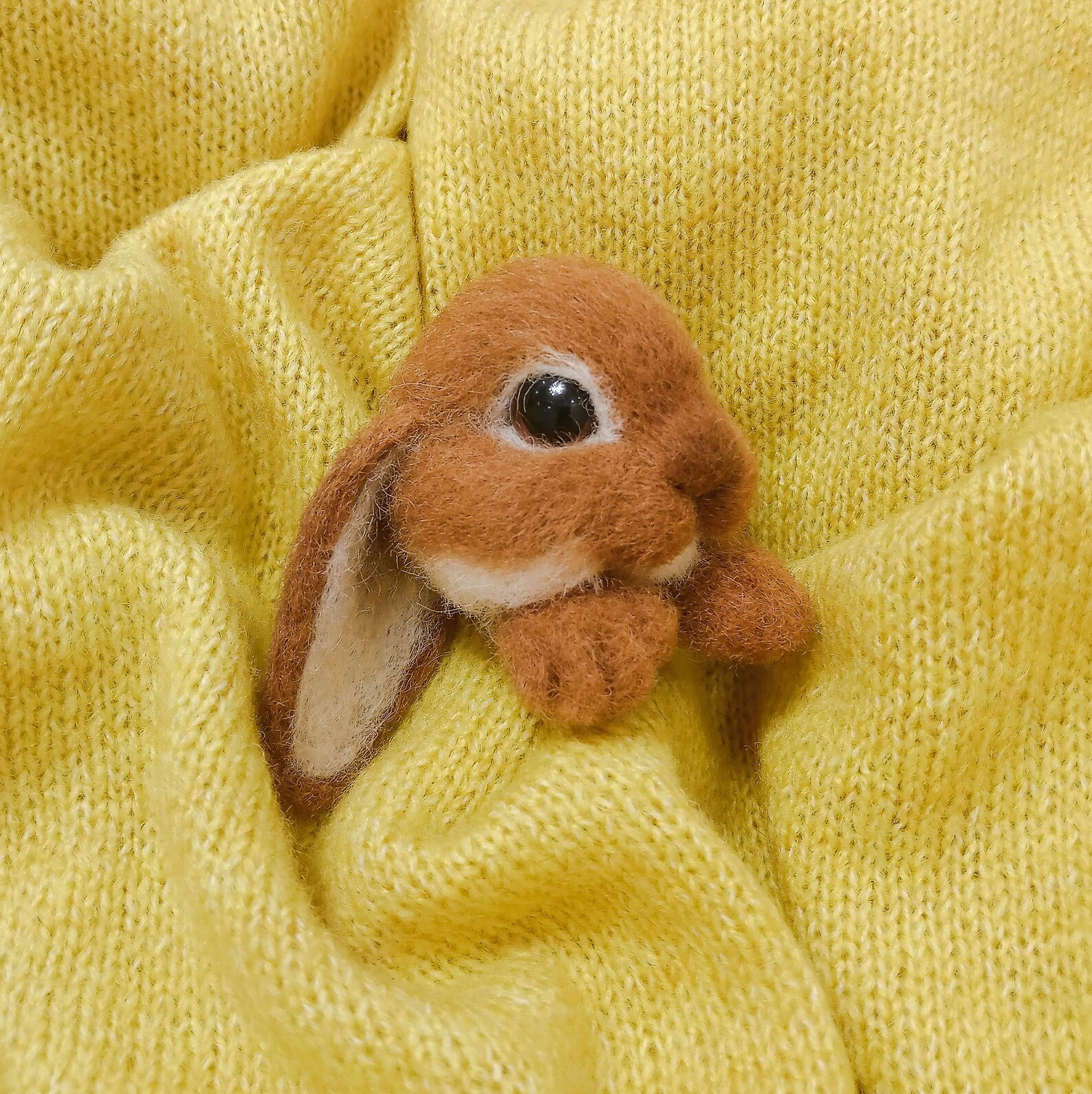 Felted Animal Bunny Brooch Needle Felt Animal Brooch Felted | Etsy