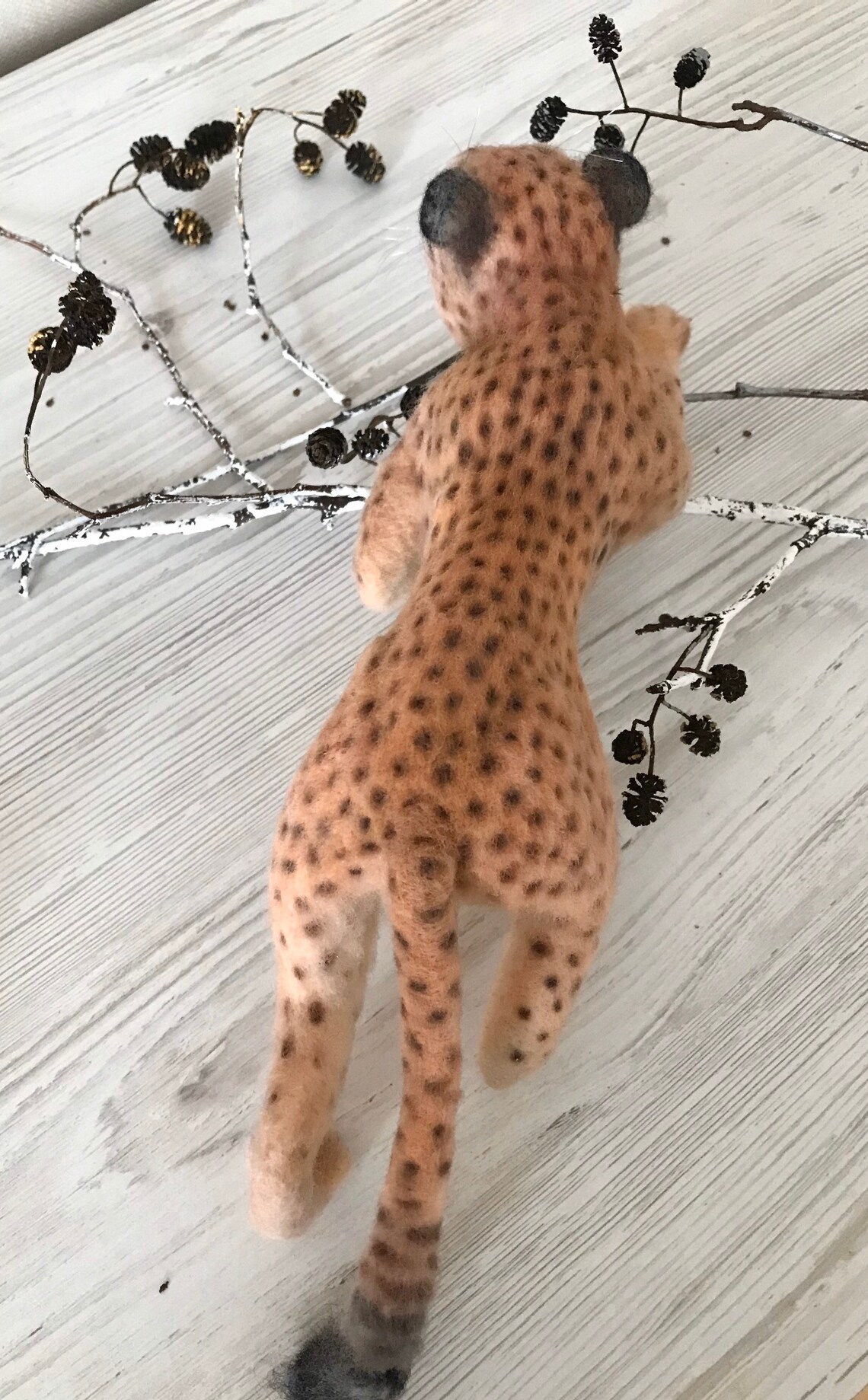 Needle Felted Cheetah Needle Felted Animal Cheetah Gift Animal - Etsy