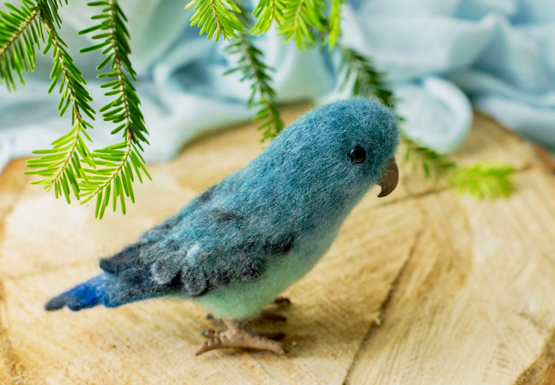Needle Felted Parrot Felted Bird Felt Parrot Sculpture Green Parrot ...
