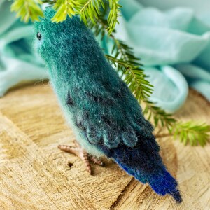 Needle Felted Parrot Felted Bird Felt Parrot Sculpture Green Parrot ...