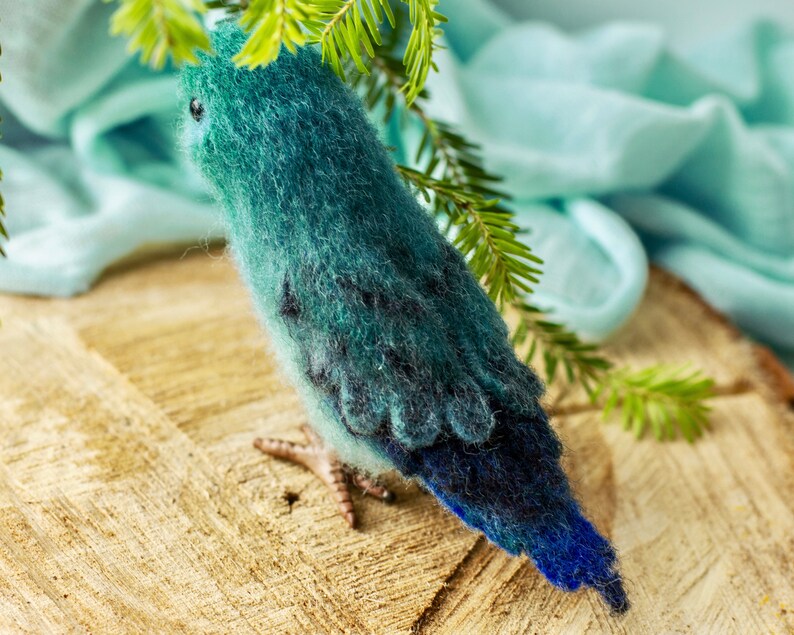 Needle Felted Parrot Felted Bird Felt Parrot Sculpture Green - Etsy