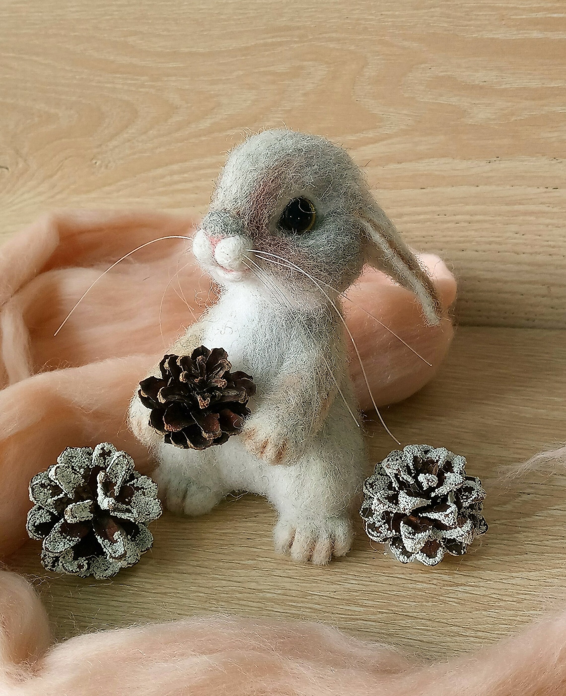 Felted Animals Needle Felted Bunny Felt Rabbit Hare Felted - Etsy