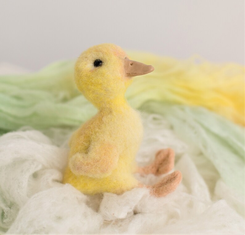 Felted duck Needle felted bird Felt Easter bird duckling | Etsy