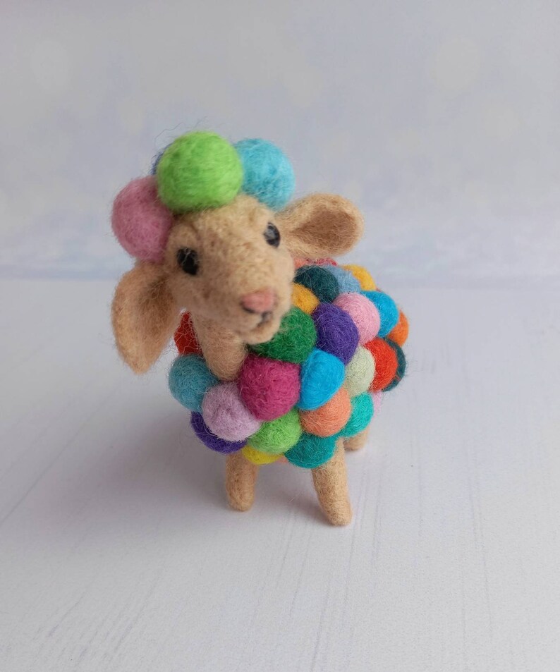 Needle Felted Sheep Felted Animal Figure Needle Feltsheep Wool - Etsy