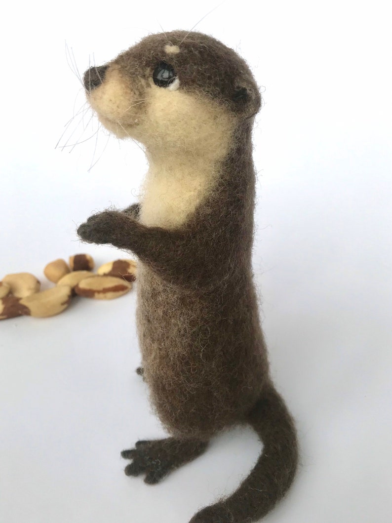 Needle Felted Otter: Handmade Otter Figurine, Animal Lover Gift - Etsy