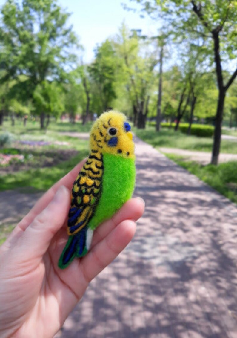 Felted Brooch Needle Felted Parrot Felted Bird Felt Brooch - Etsy