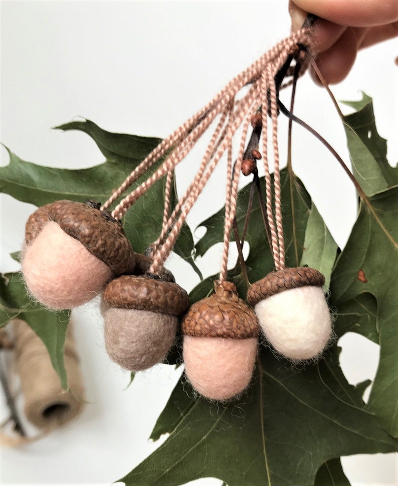 Eco-friendly Home Decor Wool Felted Acorns 20 Pcs. - Etsy