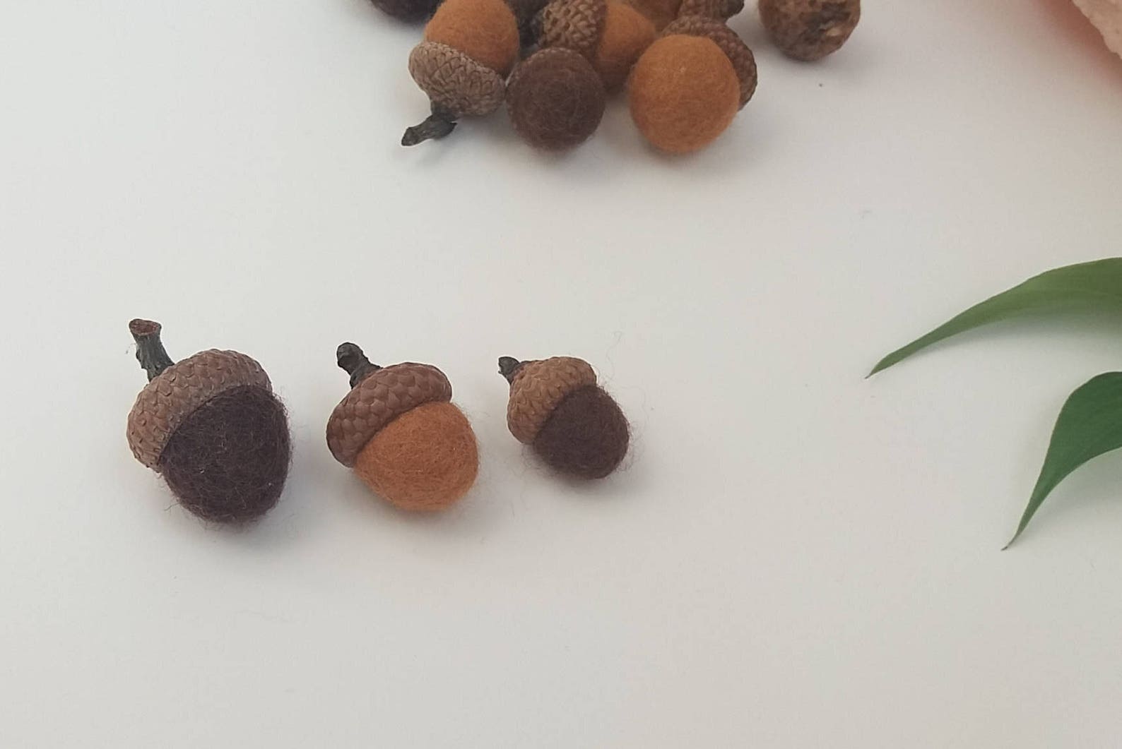 Felt Acorns Autumn Home Decor Brown Felted Acorns Eco-friendly - Etsy