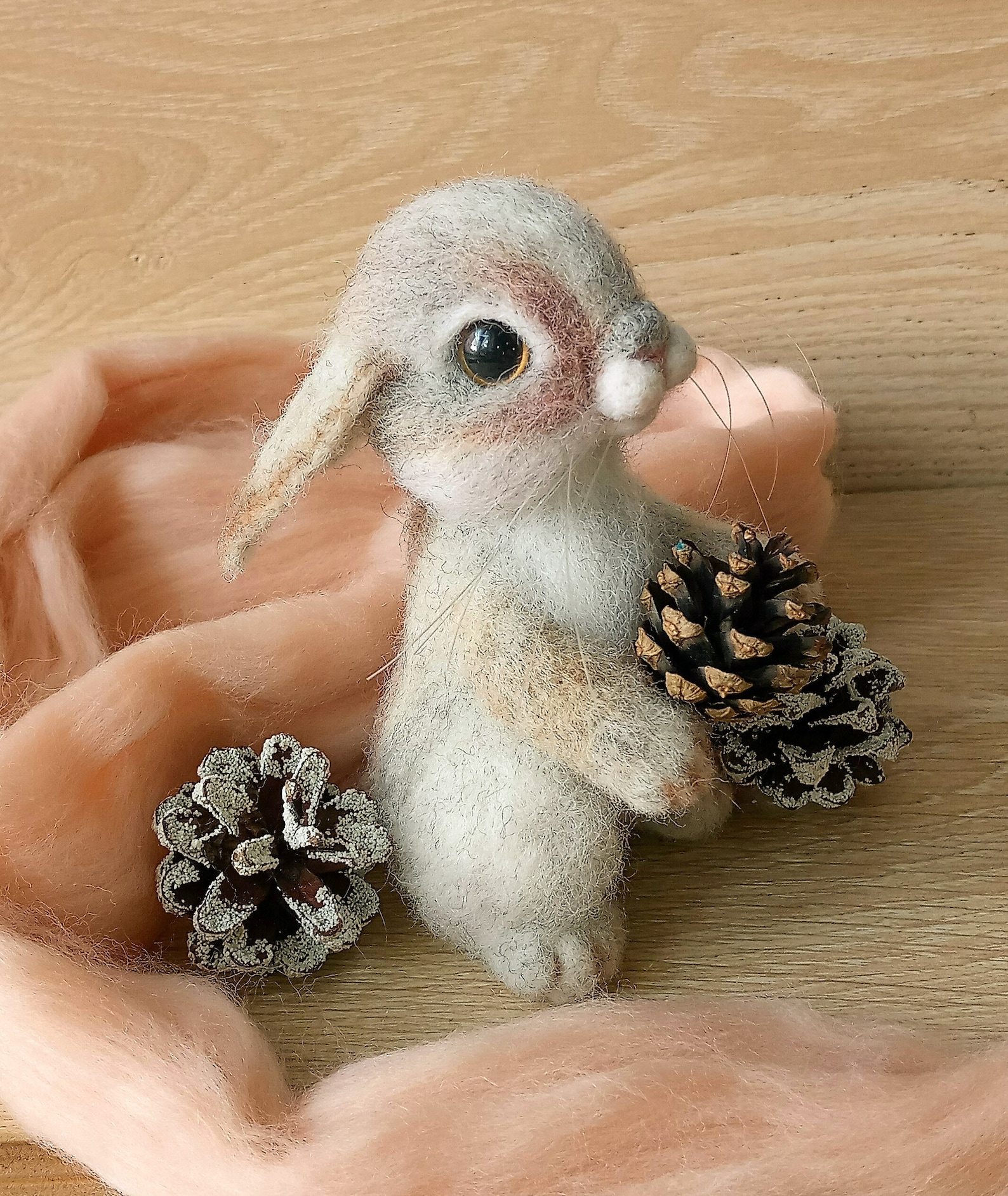Felted Animals Needle Felted Bunny Felt Rabbit Hare Felted - Etsy