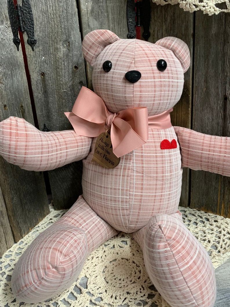 Memory BEAR Handmade Keepsake Animal REMEMBRANCE Gift - Etsy