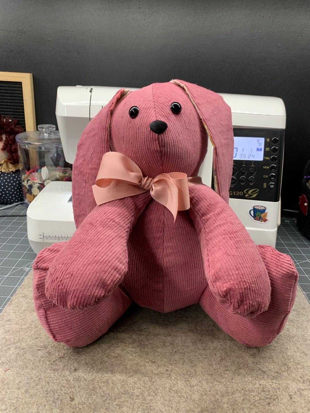 Memory BUNNY Rabbit Keepsake Animal REMEMBRANCE Gift Memorial Made From ...