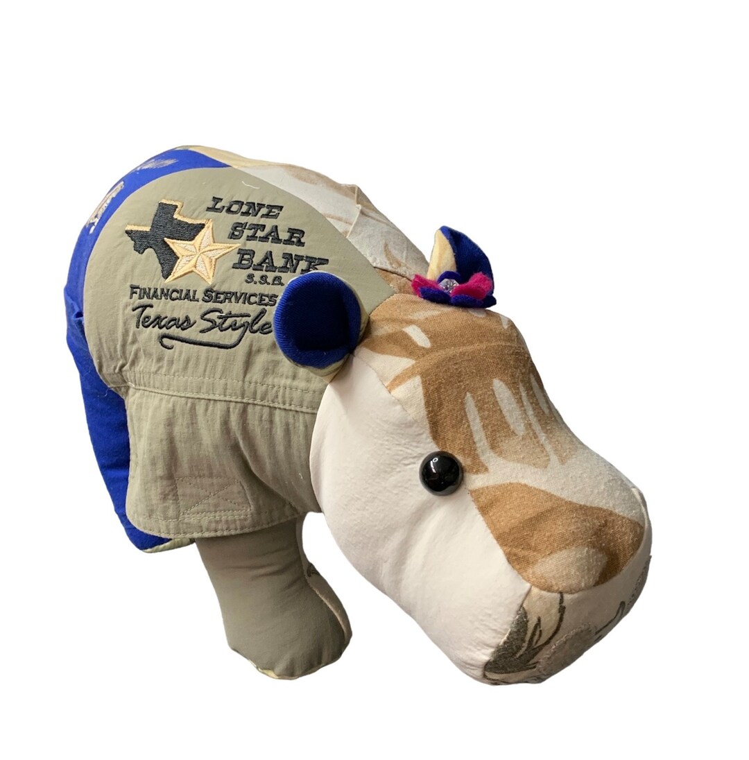 Memory Hippo Keepsake: Handmade From Loved One's Clothing - Etsy