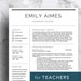 Teacher Resume Template for Word & Pages (1, 2 and 3 Page Resume ...