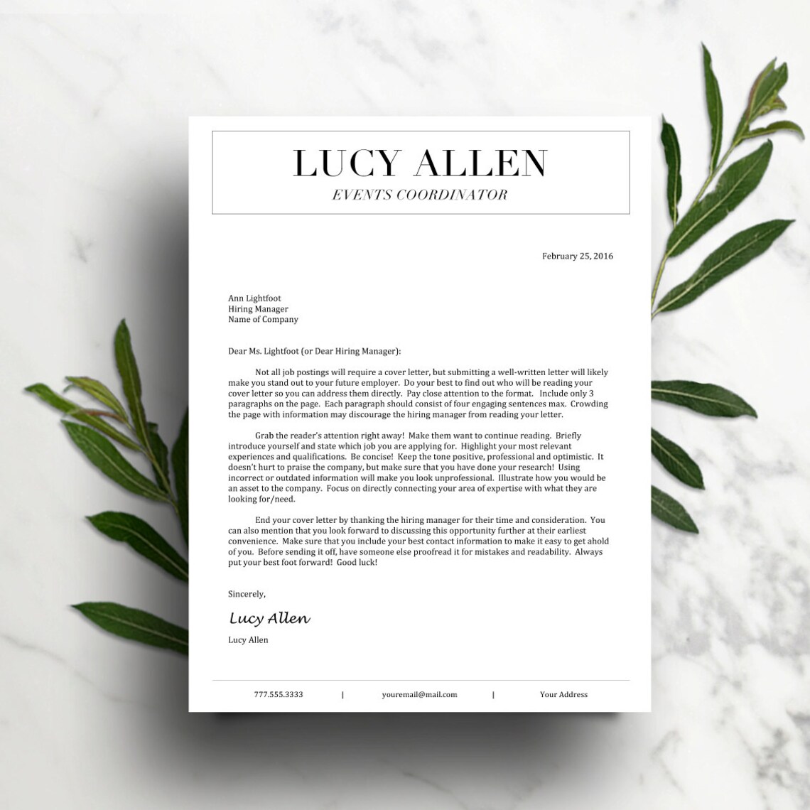 Professional Resume Template MS Word 1 Page Resume, 2 Page Resume ...