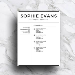 Teacher Resume Template for Word | Professional Resume Design With ...