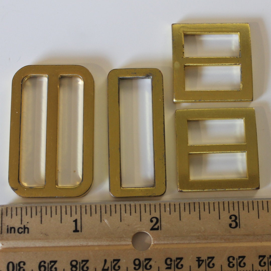 Reclaimed Square and Rectangle Sliders, Salvaged Metal Purse Notions ...