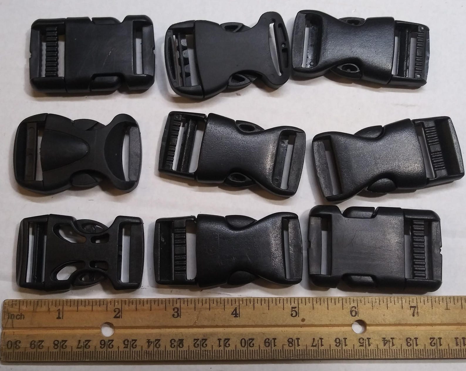 Reclaimed Plastic Buckles Lots and Sets, Salvaged Side-release Buckles ...