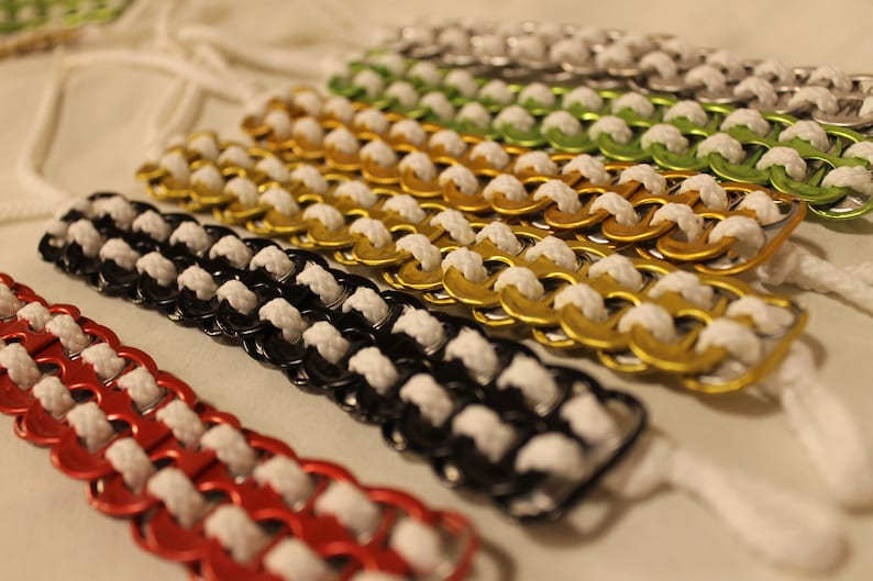 Soda Can Tab Bracelet, Made in a Variety of Colors, Single Bracelet ...