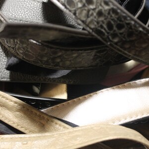 8oz Salvaged Purse Straps and Bag Handles, Scraps, Faux and Genuine ...